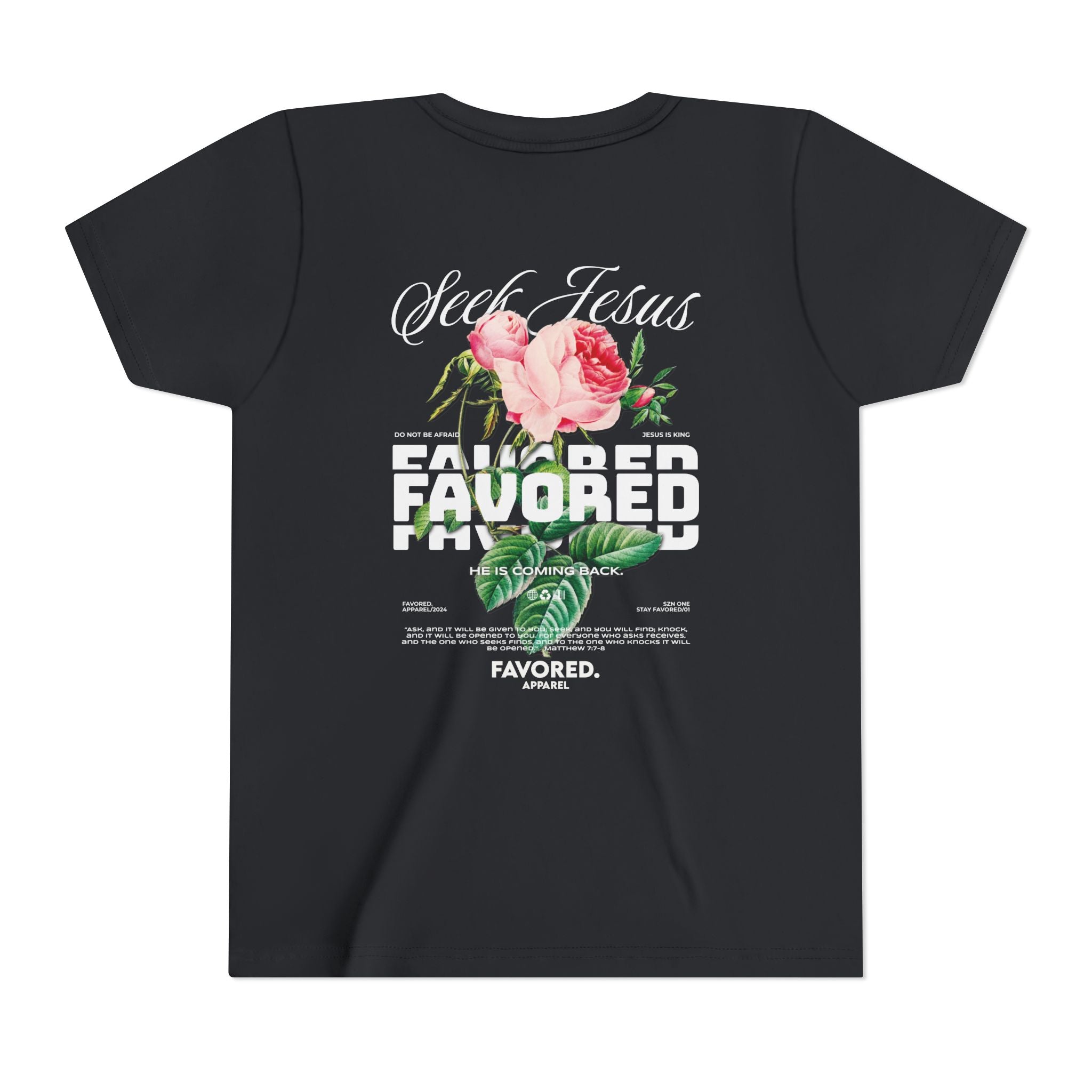 FAVORED. Kids Seek Jesus Roses T-Shirt – FAVORED. Apparel